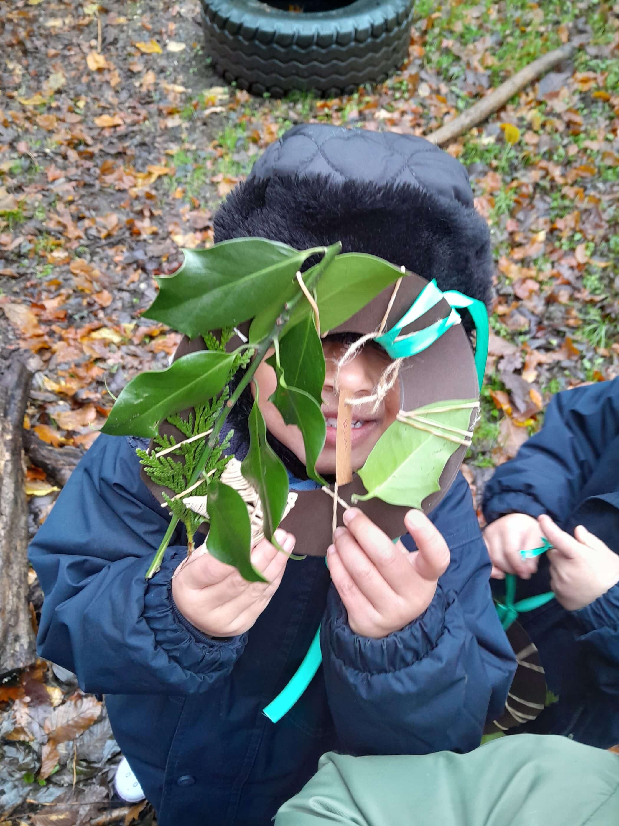 Nursery School Pupils Craft Homemade Wreaths - RMS for Girls